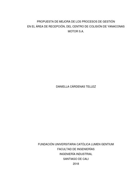 Proyecto Taller De Colision 2 Pdf Business Calidad Comercial