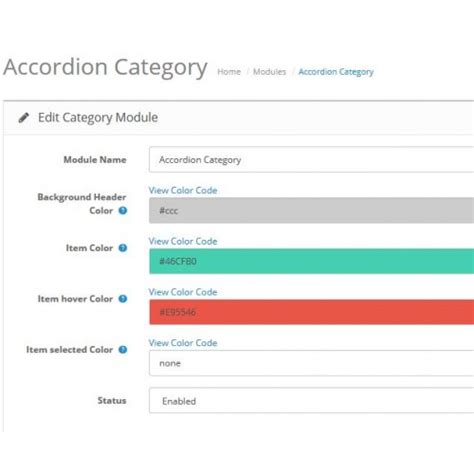 OpenCart Accordion Category Menu