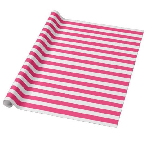 Pink Striped Wrapping Paper Zazzle Wrapping Paper Custom Wrapping