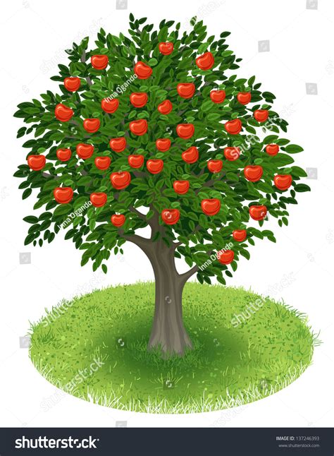 Single Red Apple Tree Clip Art Royalty Free Images Stock Photos Pictures Shutterstock