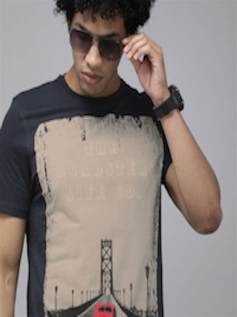 Buy Roadster Men Pack Of 2 Pure Cotton Round Neck T Shirts Tshirts