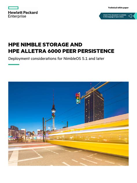 Hpe Nimble Storage Peer Persistence Deployment Considerations