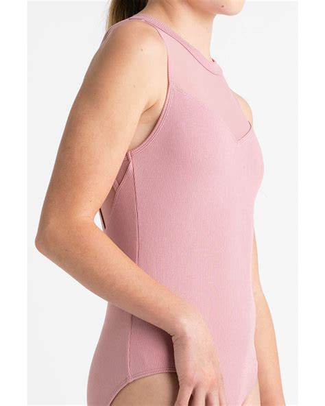 Every Turn Gwen Mesh Front Strappy Back Tank Leotard Girls