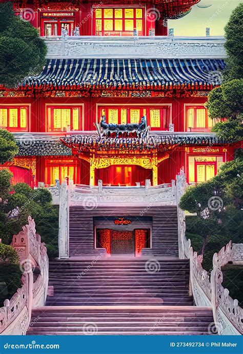 Fictional Mansion In Fuxin Liaoning China Stock Illustration