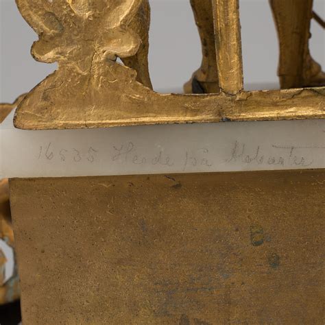 Late 19th Century French Figural Gilt Clock Features A Shepherd To The Top Of The Clock With A