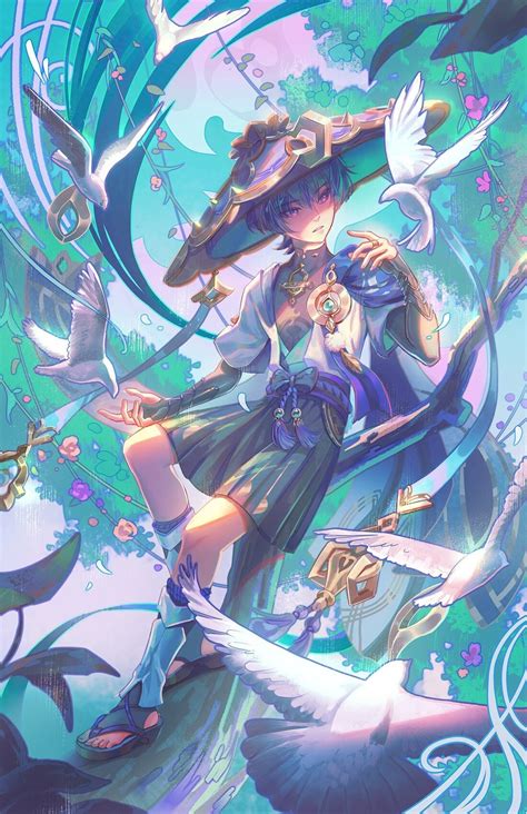 Genshin Impact Wanderer 11x17 Print Etsy