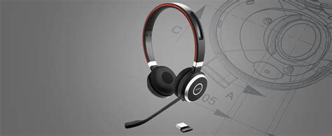 Jabra Evolve Wireless Stereo On Ear Headset Microsoft zertifizierte Kopfhörer mit Langer