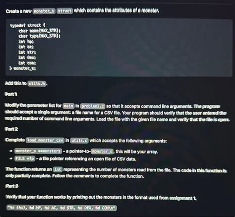 Solved Part Modily The Parameter List For Main In