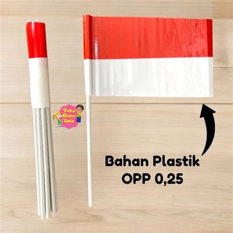 Jual BENDERA MERAH PUTIH 5 PCS BENDERA INDONESIA BENDERA STICK Shopee