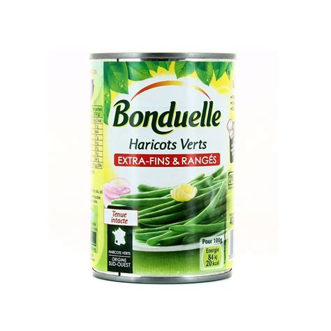 Bonduelle Haricots verts Extra Fins Rangés G PANIERDOR