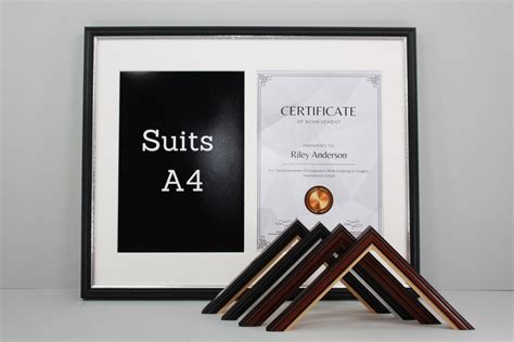 Traditional Wooden Certificate Frame Perfect For Graduation Degree Or Diploma Two A4 Apertures