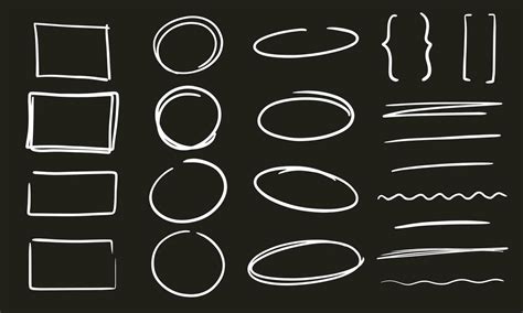 Set Of Hand Drawn Elements For Selecting Text Set Of Rectangles Ovals Ellipses Text Field