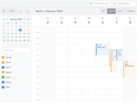 Bryntum Calendar Event Filtering Demo React