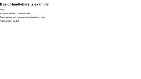 Basic Handlebarsjs Example