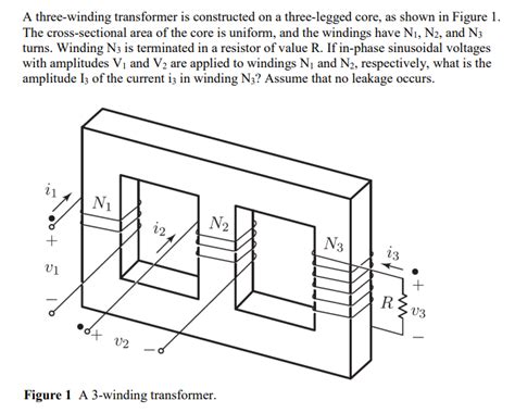 Solved A Three Winding Transformer Is Constructed On A Three Legged