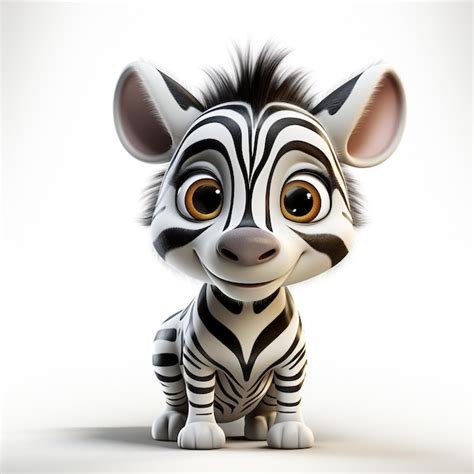Premium Photo 3d Cartoon Cute Zebra