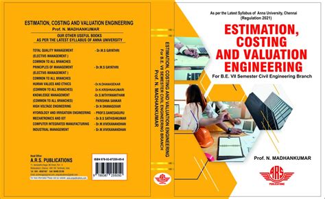 Estimation Costing And Valuation Engineering Ars Publications