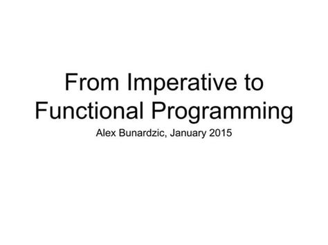 Introduction To Functional Programming
