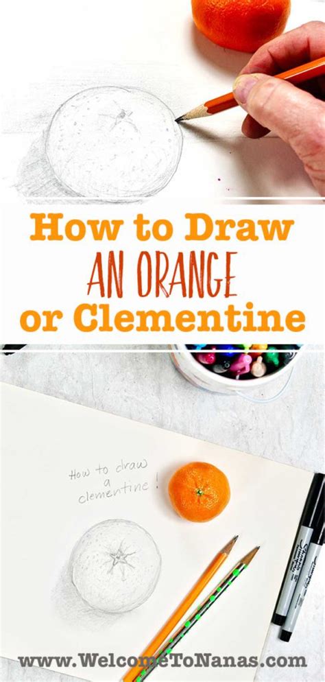 How To Draw An Orange Or Clementine Welcome To Nana S