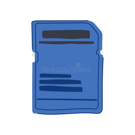 Memory Sd Card Cartoon Vector Illustration Stock Illustration