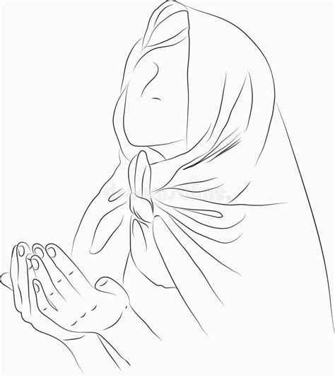 Woman Kneeling Praying Stock Illustrations 203 Woman Kneeling Praying