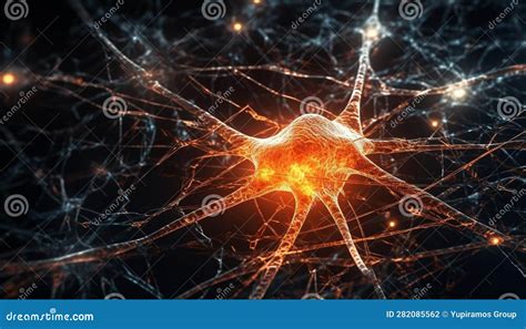 Neural Axon Diagram Vector Illustration Graphic
