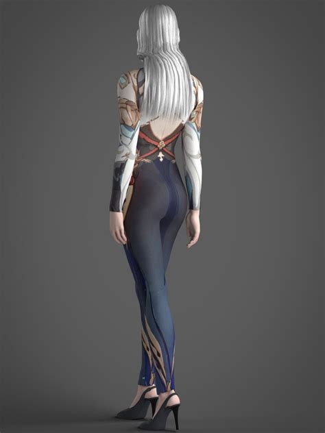 Shenhe Costume Shenhe Cosplay Halloween Bodysuit Bodysuit Etsy
