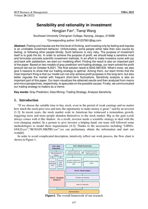Pdf Sensibility And Rationality In Investment