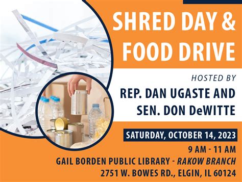 Rep Ugaste And Senator Dewitte Host Fall Shred Day And Food Drive Dan Ugaste