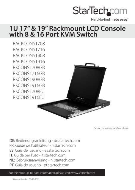 U Rackmount Lcd Console With Port Kvm Switch