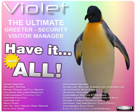 Second Life Marketplace Penguin Bot The Ultimate Greeter And Visitor