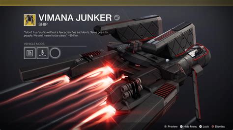 How To Get Vimana Junker Exotic Ship Vaulted Obstacles Triumph [destiny 2] Youtube