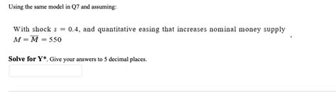 solved part b problem solving monetary policy in a small