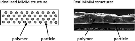 Idealised And Real Structure Of A Mixed Matrix Membrane Real