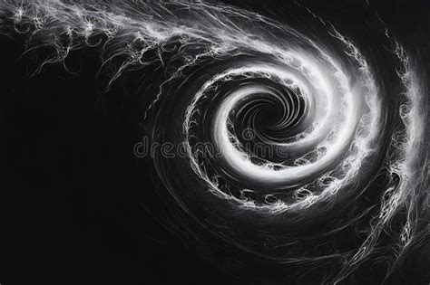 Abstract Swirling Vortex Of Light And Dark Creating A Dynamic Visual