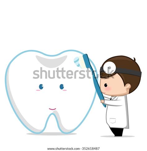 Doctor Tooth Care Cartoon Stock Vector Royalty Free 352618487