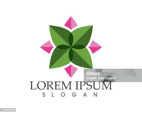 Logo Alam Hijau Daun Dan Templat Simbol Vektor Ilustrasi Stok Unduh