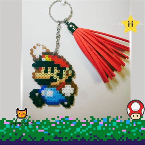 Chaveiro Ou Imã Do Mario Personagem Do Jogo Super Mario Em Pixel Art