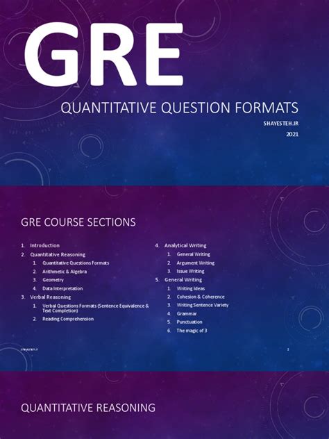 2 Quantitative Questions Formats Pdf Graduate Record Examinations