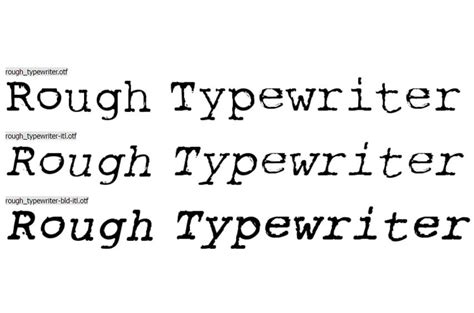 Rough Typewriter Font Freedafonts