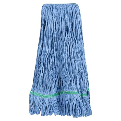 Clean Tek Professional 24 Oz Blue Cotton Blend Heavy Duty Wet Mop Head