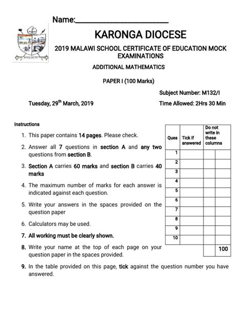 Additional Mathematics 1 Pdf
