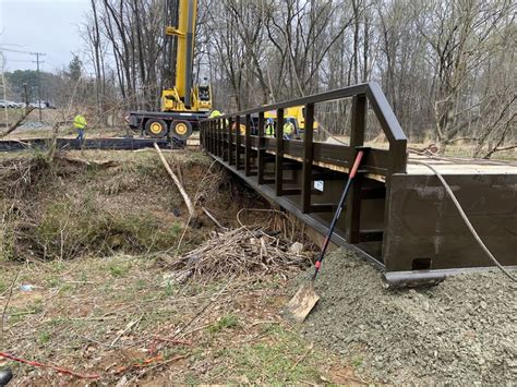 Prefabricated Bridge Installation Over Two Waterways For A Power