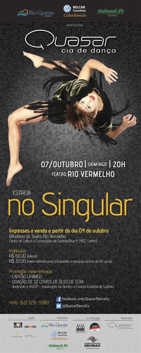 No Singular Quasar Cia de Dança Agenda de Dança