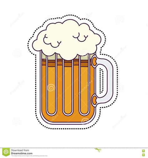 Isolated Beer Glass Design Stock Vector Illustration Of Restaurant