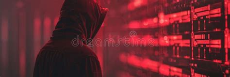 A Visualization Of A Hacker Attempting To Breach A Secure System Stock Illustration