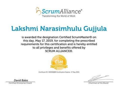 lakshmi narasimha gujjula on linkedin certified scrummaster