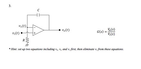 Solved V T Vo S Vo T G S Vi T Vi S Hint Set Up Two Chegg Com