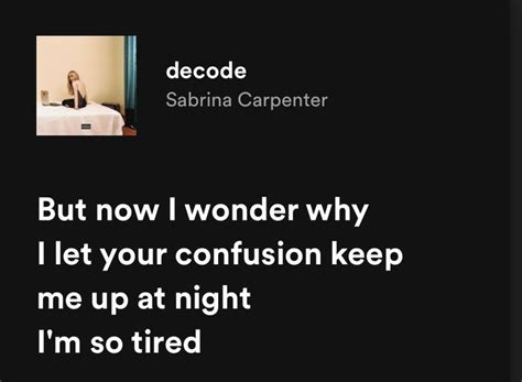 Decode Sabrina Carpenter Sabrina Carpenter Favorite Lyrics Sabrina