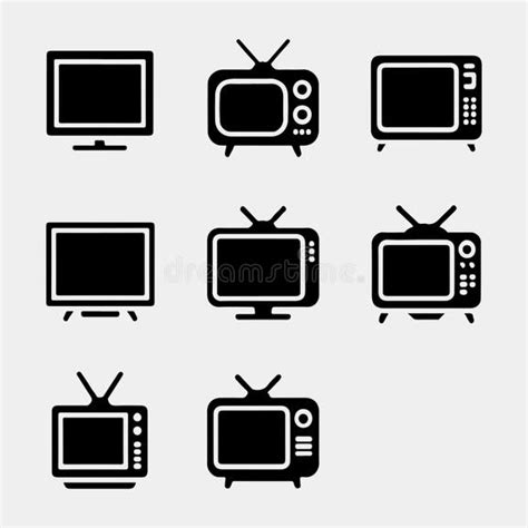 Vector Illustration Of Various Vintage And Modern Tv Models Stock Illustration Illustration Of